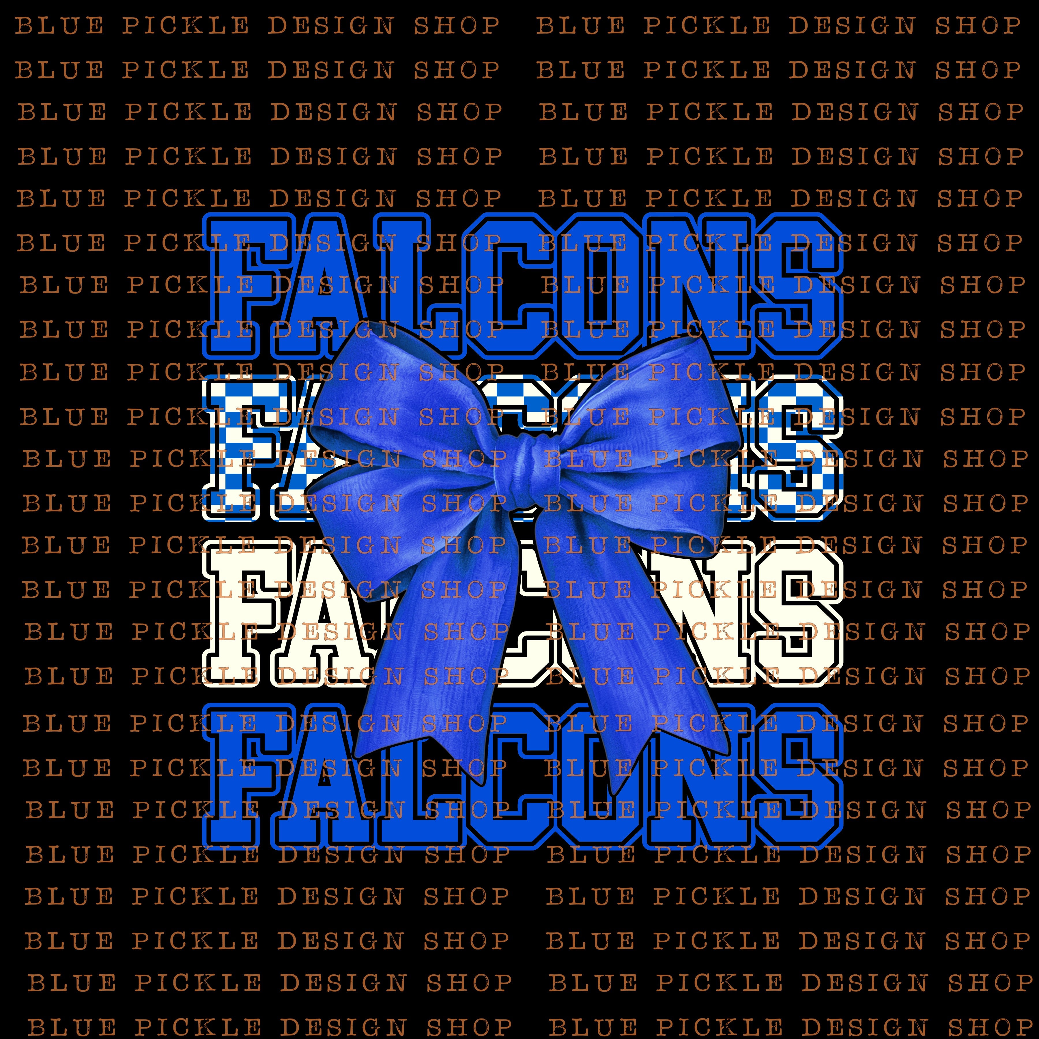 Falcons - Royal - DIGITAL DESIGN- INSTANT DOWNLOAD – The Blue Pickle ...